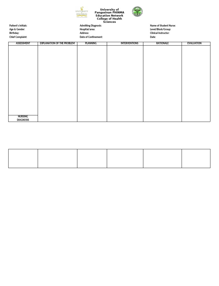 NCP Template 2 | PDF