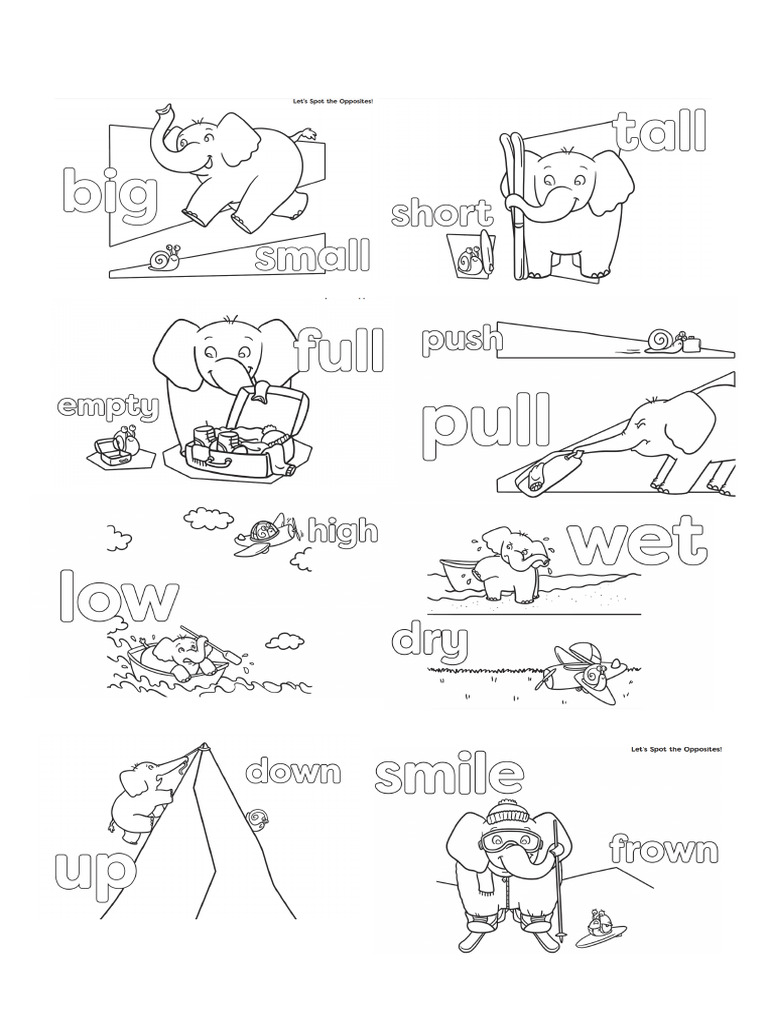 Opposites Worksheet | PDF