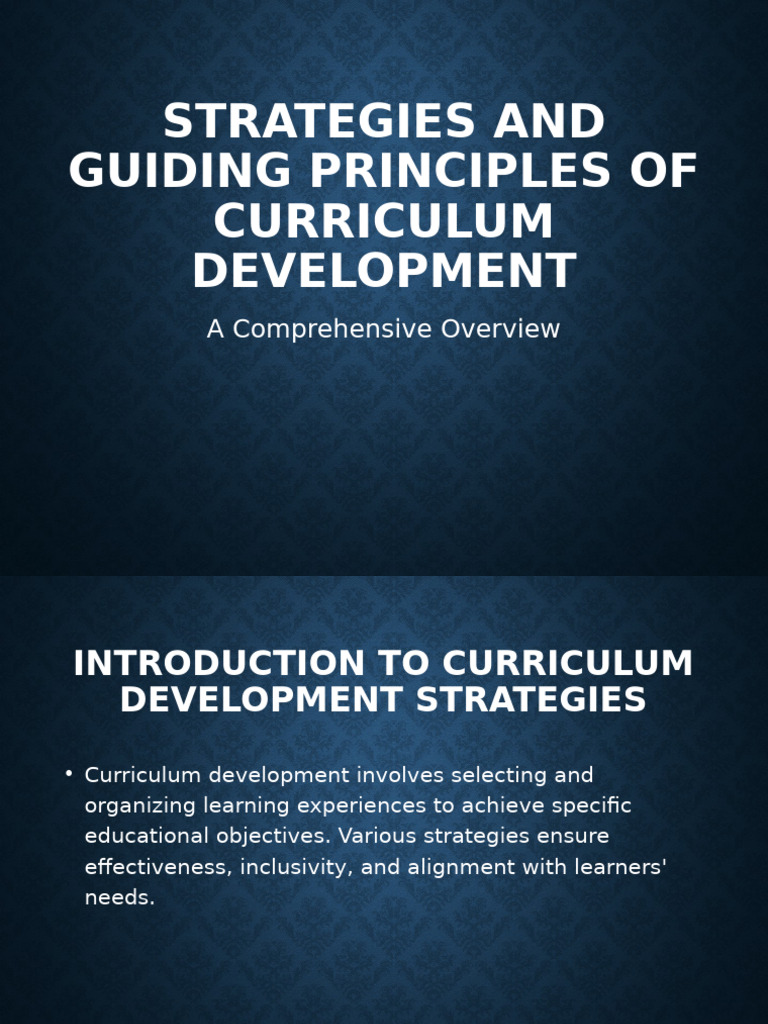 Curriculum Development Strategies Guide | PDF | Curriculum | Learning