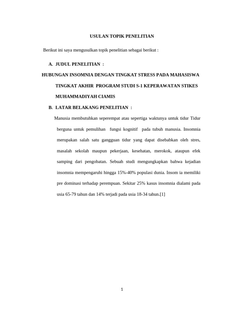 Usulan Topik Penelitian | PDF