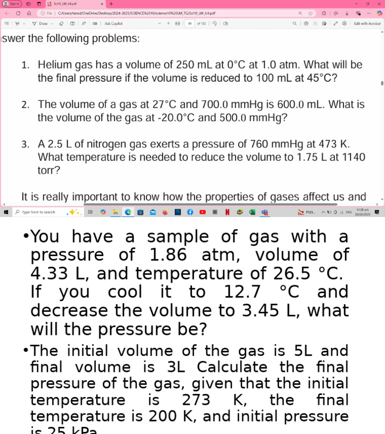 Combined Gas Laws | PDF