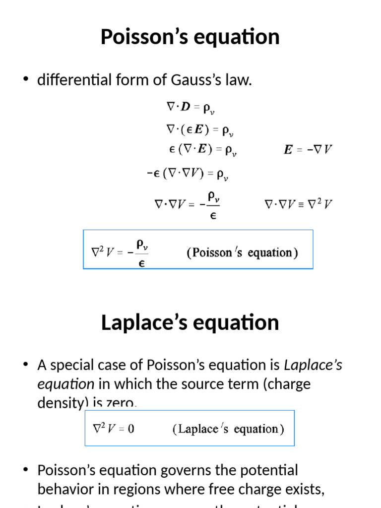 5 - 2 Poisson's Equation | PDF