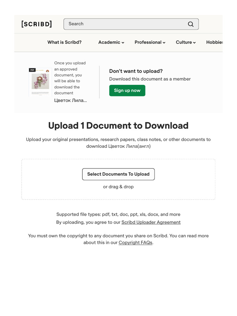Upload a Document | Scribd | PDF | Scribd | Online Services