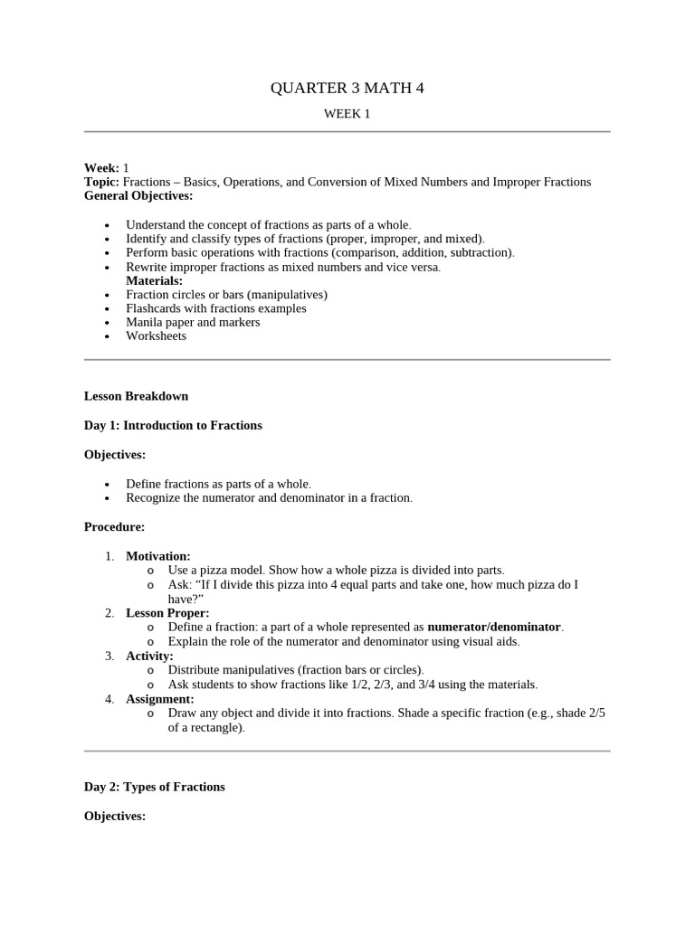 Quarter 3 Math 4 | PDF | Arithmetic | Mathematics