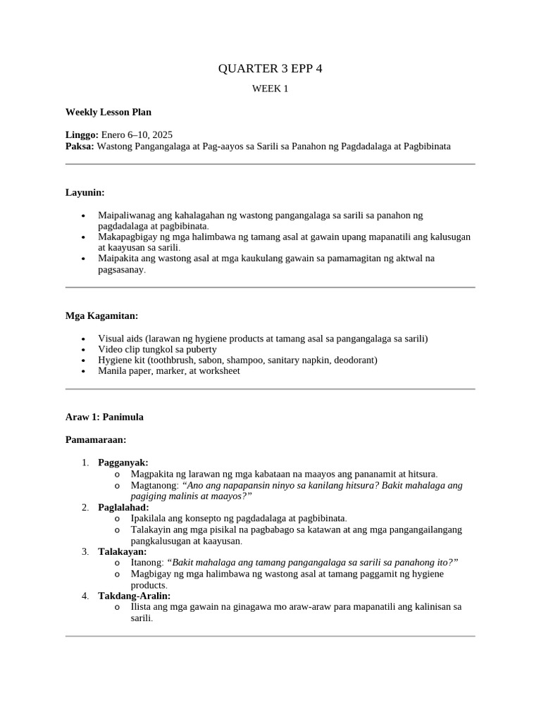Quarter 3 Epp 4 | PDF
