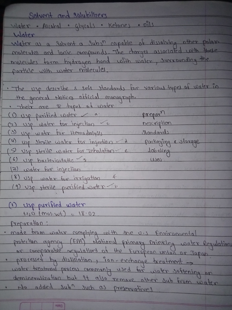 Examples of Solubilizers and Alcohols | PDF
