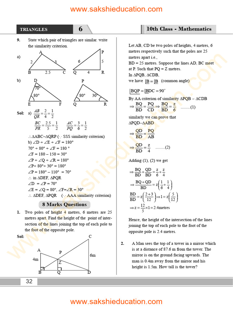 6. Triangles | PDF | Elementary Mathematics | Euclidean Plane Geometry