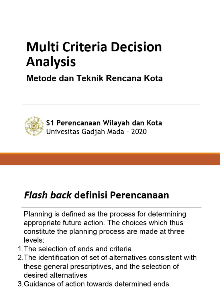 4 - Multi Criteria Decision Analysis | PDF