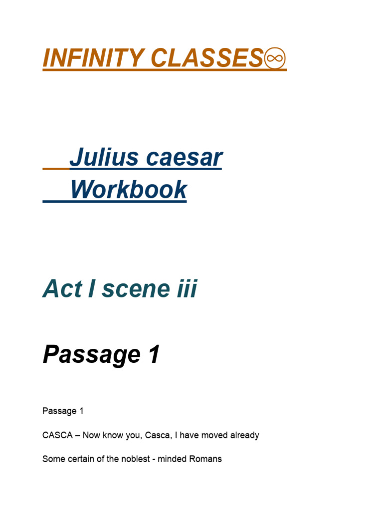 act 1 ( SCENE iii) | PDF | Julius Caesar | Tyrant