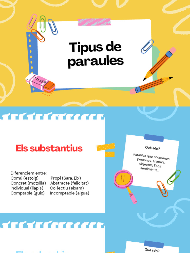 Tipus de Paraules (Categories Gramaticals) | PDF