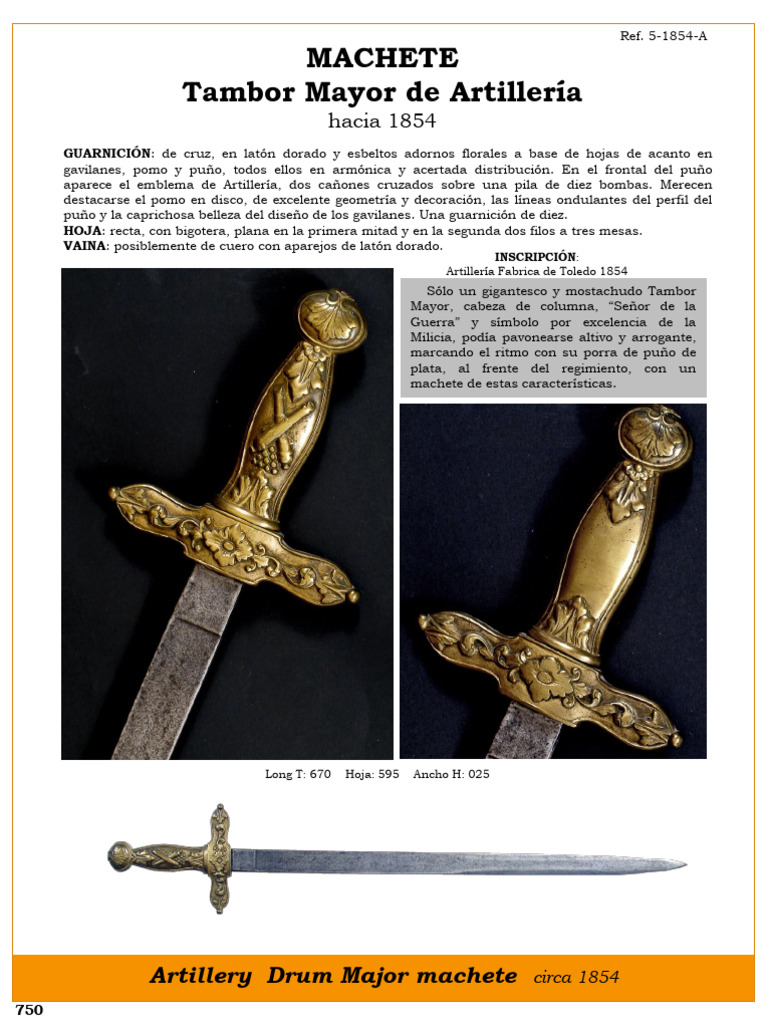 Machete de Tambor Mayor 1854 | PDF