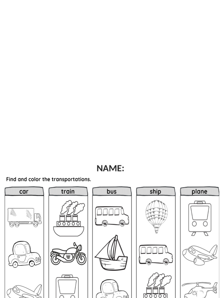 Transportation Worksheet | PDF