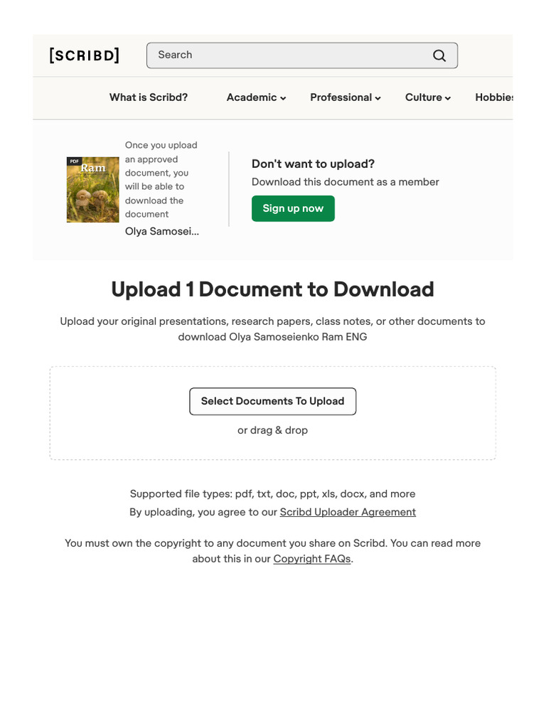 Upload A Document - Scribd | PDF | Scribd | Online Services