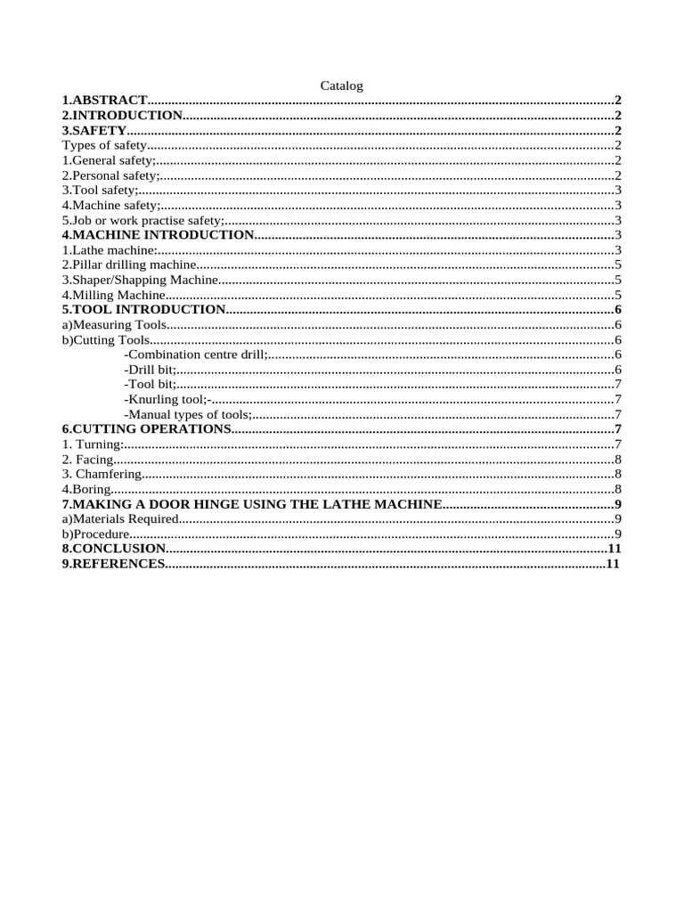 DOOR HINGE LAB REPORT | PDF | Metalworking | Drill