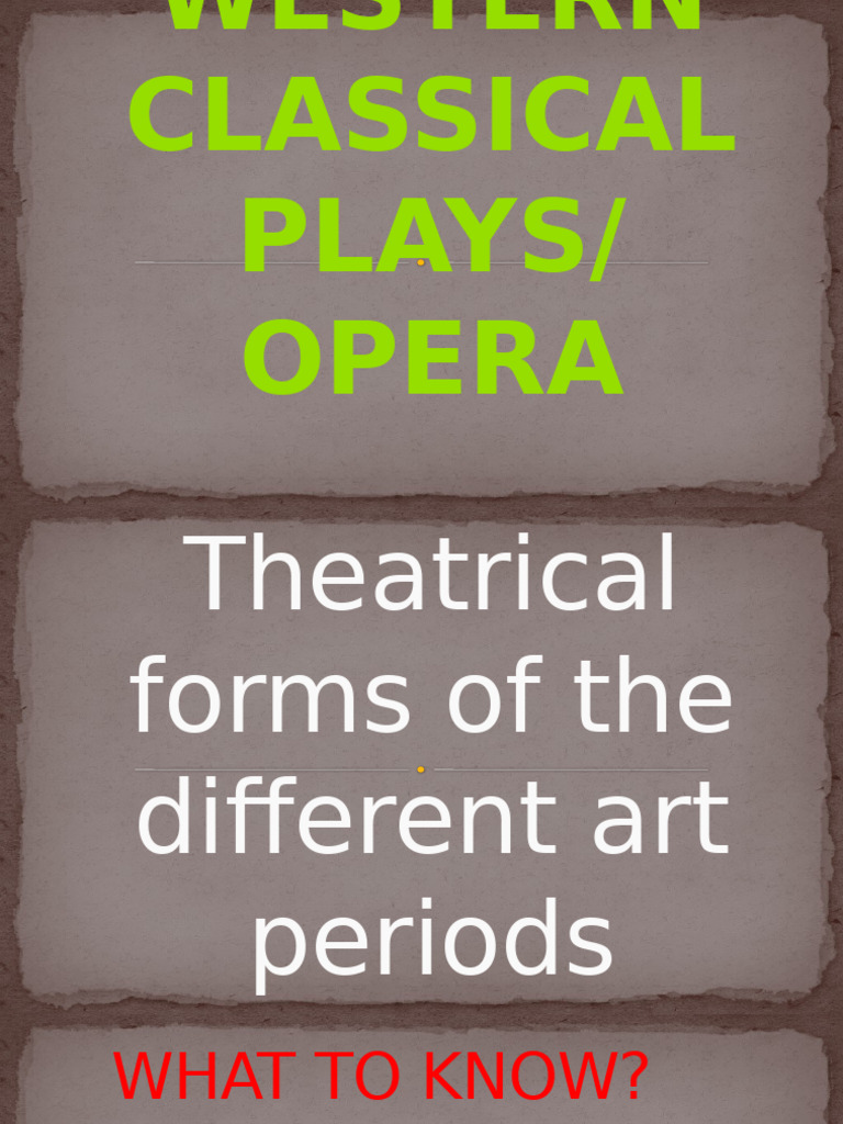 Western Classical Plays | PDF | Theatre | Tragedy