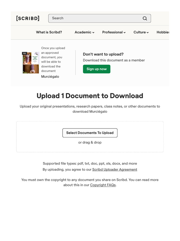 Upload A Document - Scribd | PDF | Scribd | Online Services