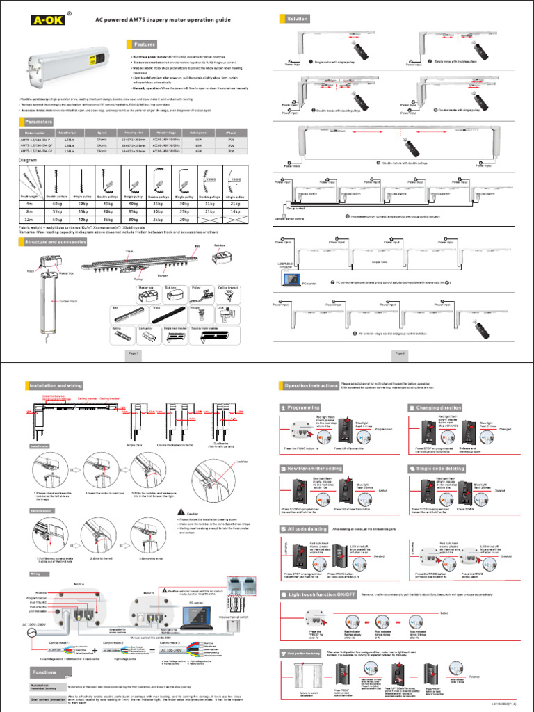 Drapery Motor Program in | PDF