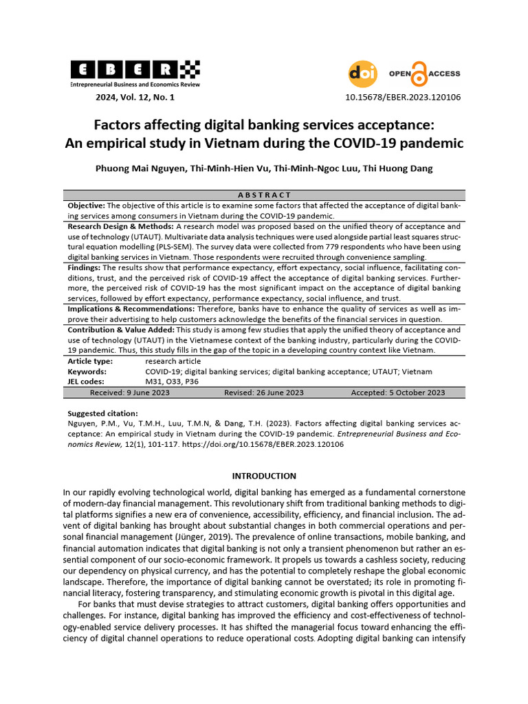 Digital Banking Acceptance | PDF | Survey Methodology | Banks