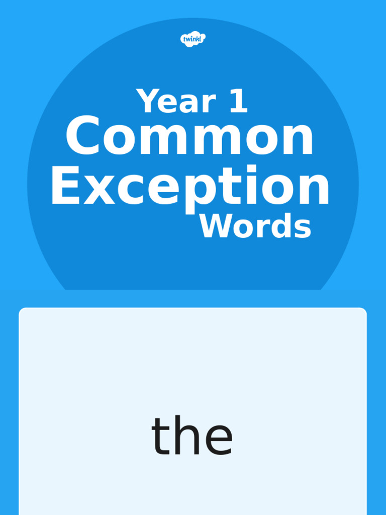 Year-1-Common-Exception-Words-Powerpoint | PDF