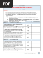 MIS FORM 3 Pre Classroom Observation Checklist | PDF