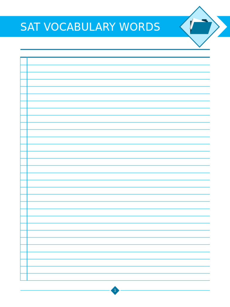 Sat Vocabulary Words | PDF
