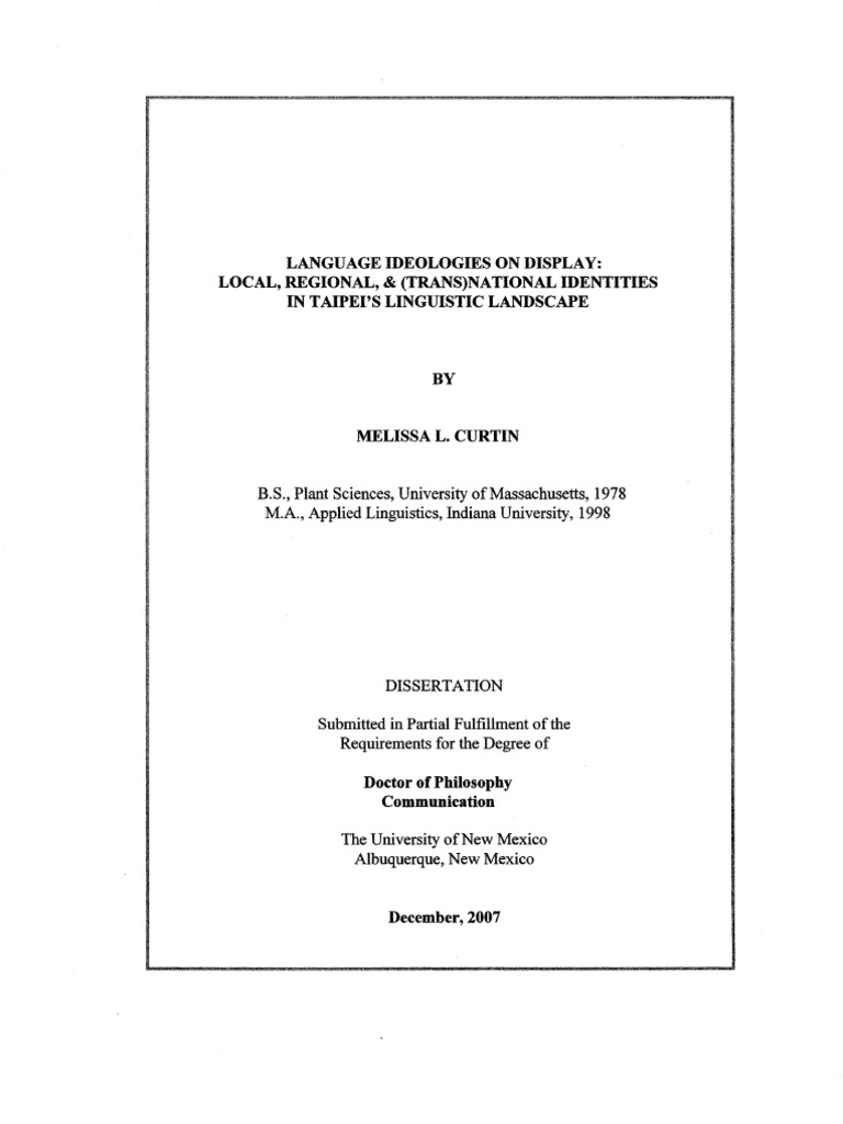 Language Ideologies On Display - Local, Regional, and (Trans) National ...