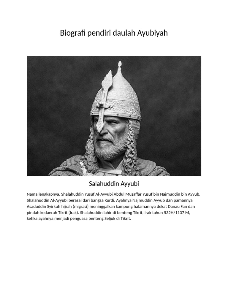 Biografi pendiri daulah Ayubiyah | PDF