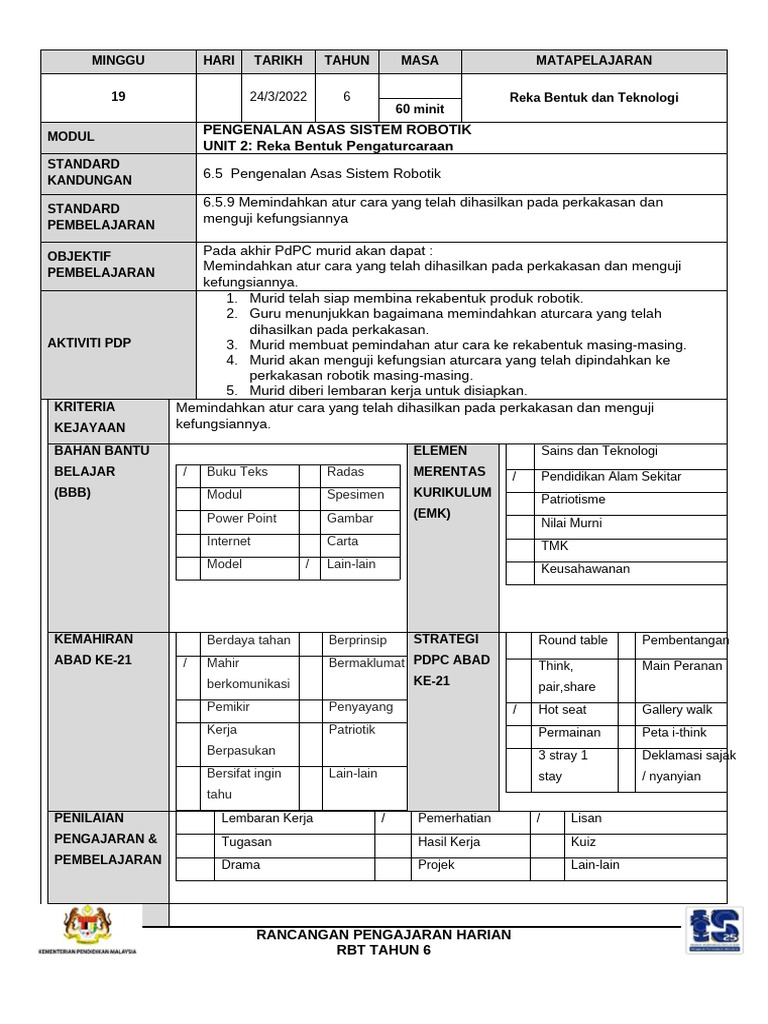 RBT Tahun 6 2022 M19 | PDF