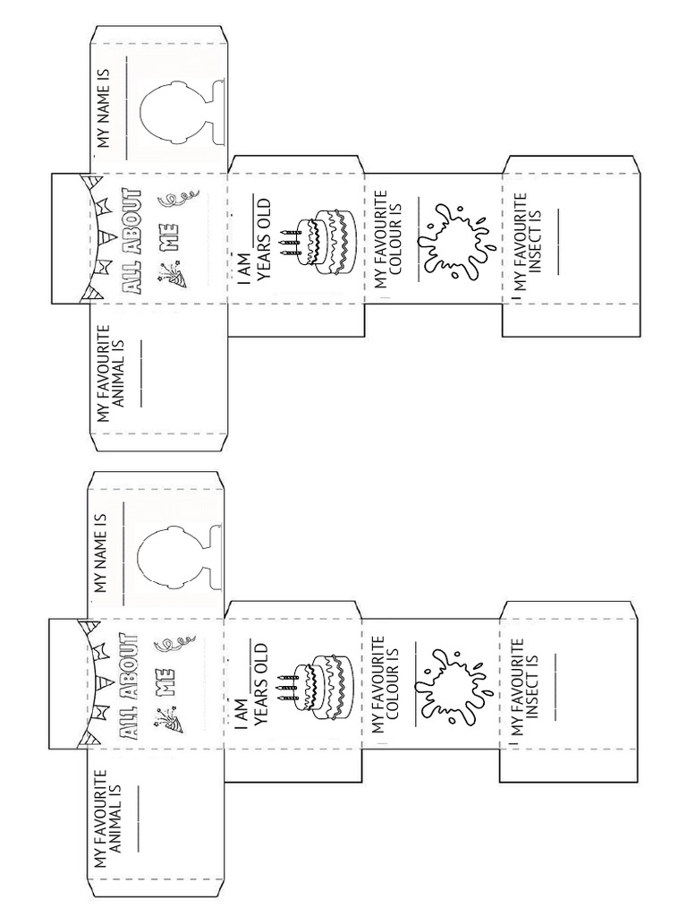 All About Me - Dice | PDF
