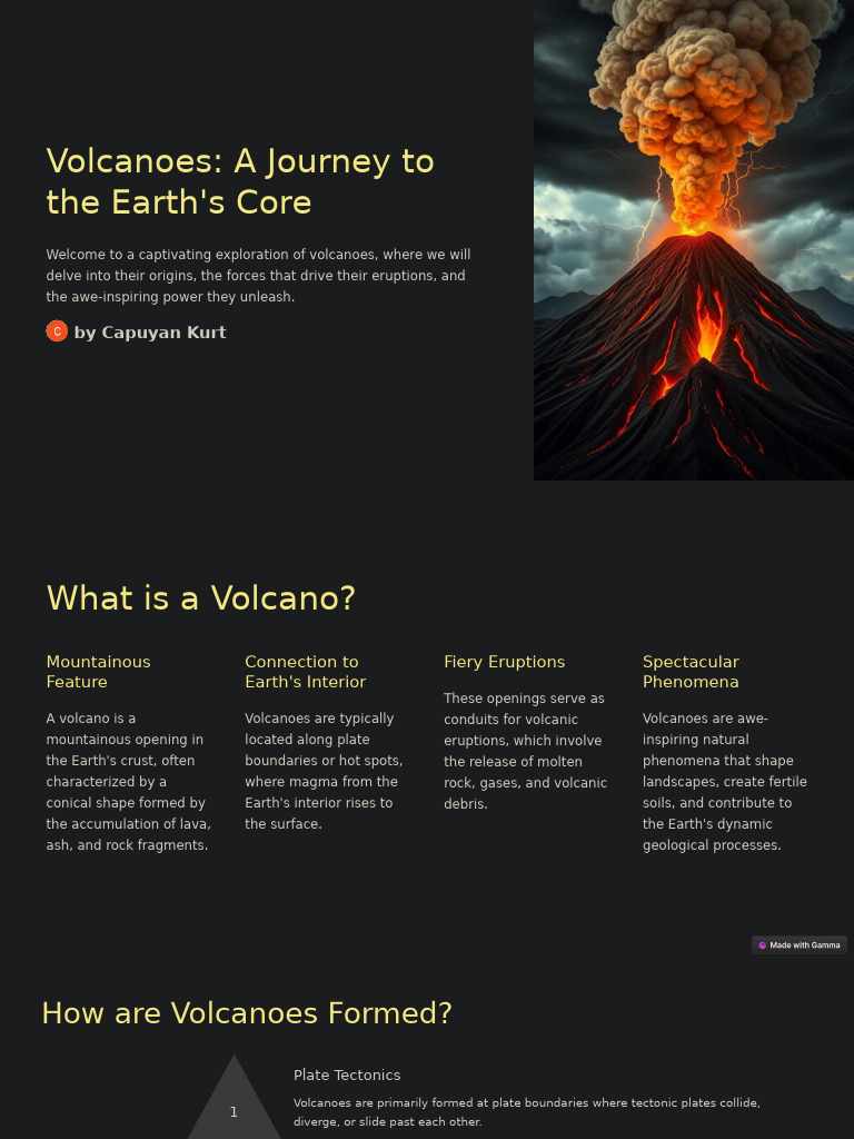 Volcanoes A Journey To The Earths Core | PDF | Volcano | Types Of ...
