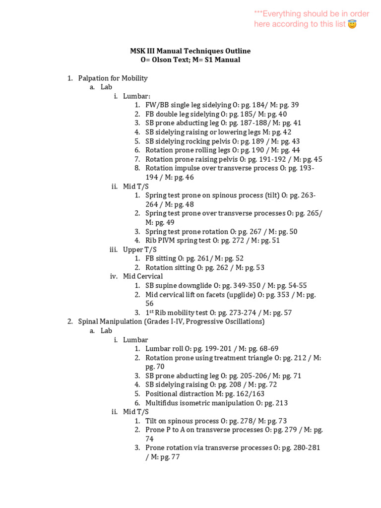 Lab Practical Manual MSK III | PDF | Vertebra | Anatomical Terms Of Motion