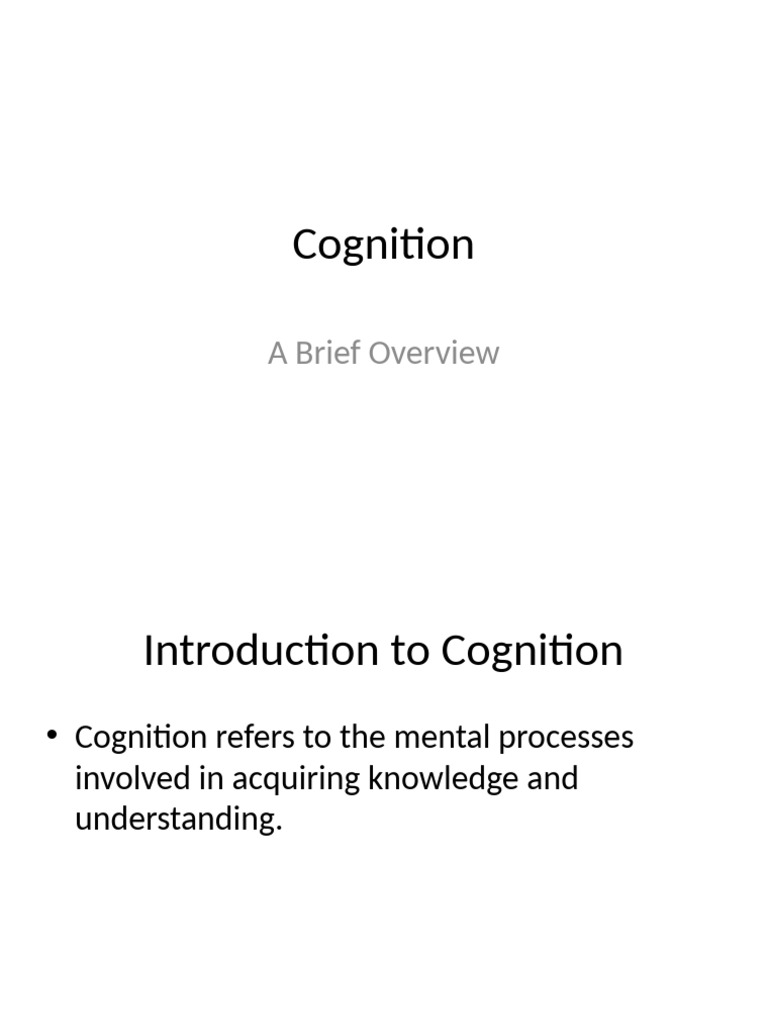 Cognition | PDF