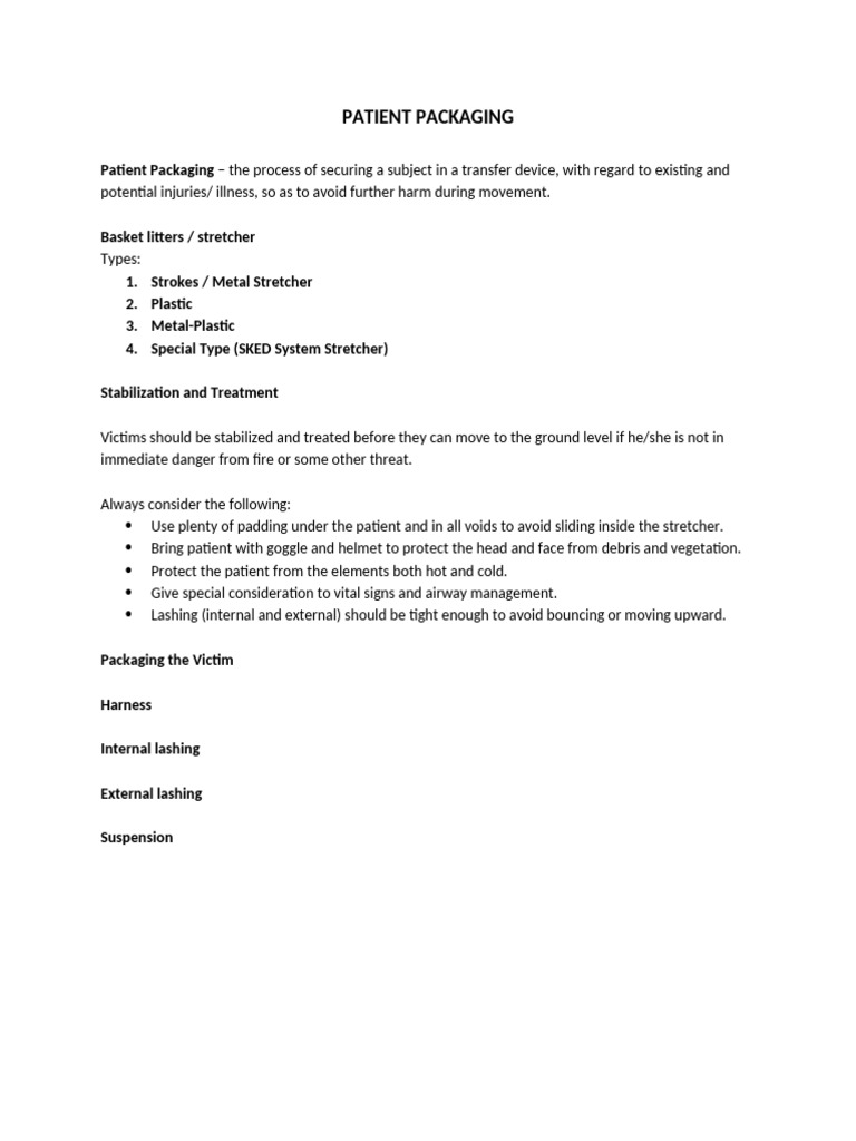 Patient Packaging | PDF