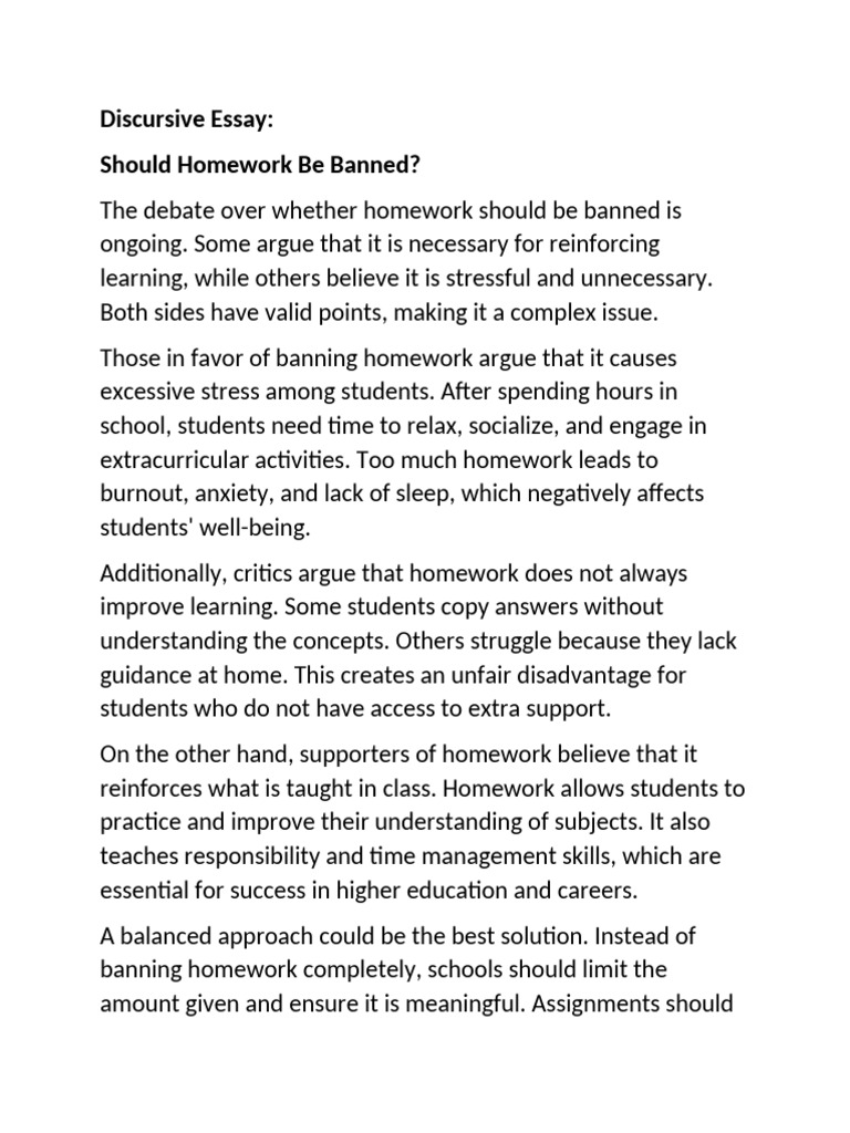 Sample of Discursive Essay | PDF