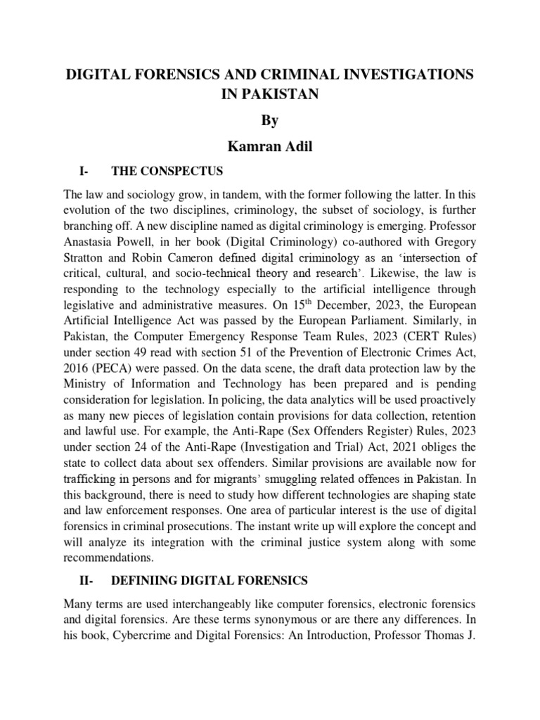 Digital Forensics and Criminal Investiga | PDF | Digital Forensics | Crimes