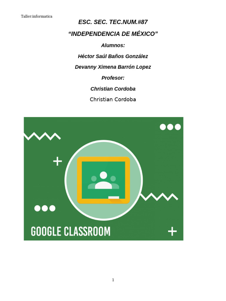 Google - Classroom SD1 | PDF | Informática