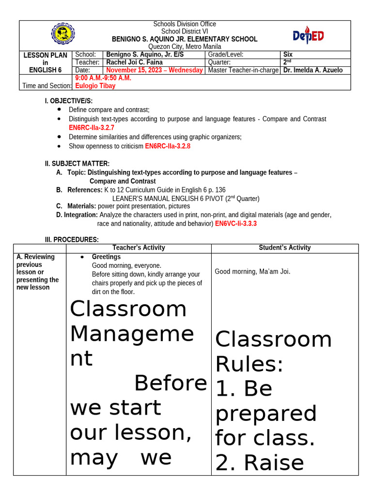 i2023-2nd-DEMO-LESSON-PLAN-FAINA-RACHEL-JOI-C | PDF | Christianity And ...