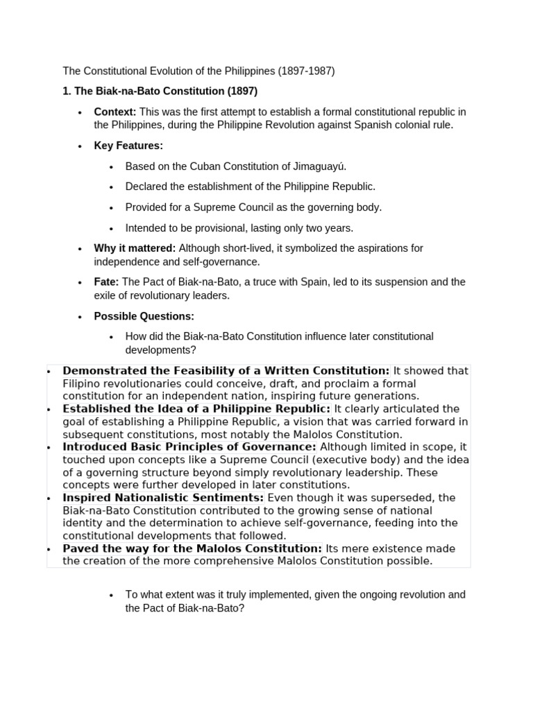 The Constitutional Evolution of The Philippines | PDF | Constitution ...