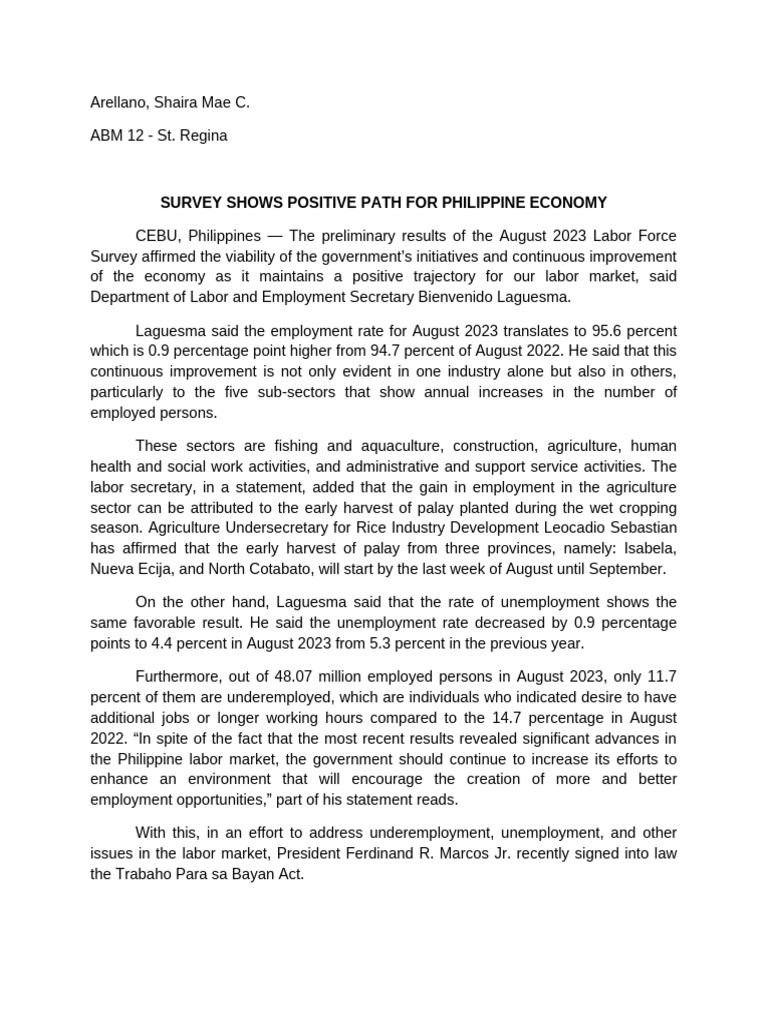 App Eco Pos and Norm Stat. | PDF | Employment | Unemployment