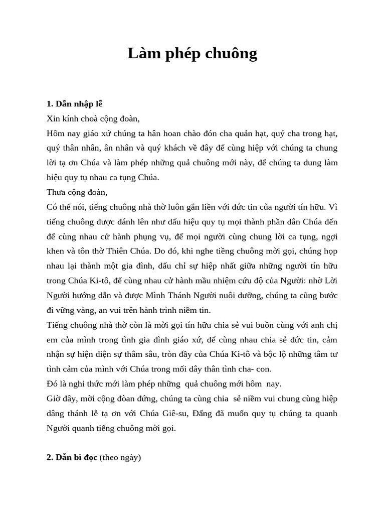 DẪN LÀM PHÉP CHUÔNG | PDF