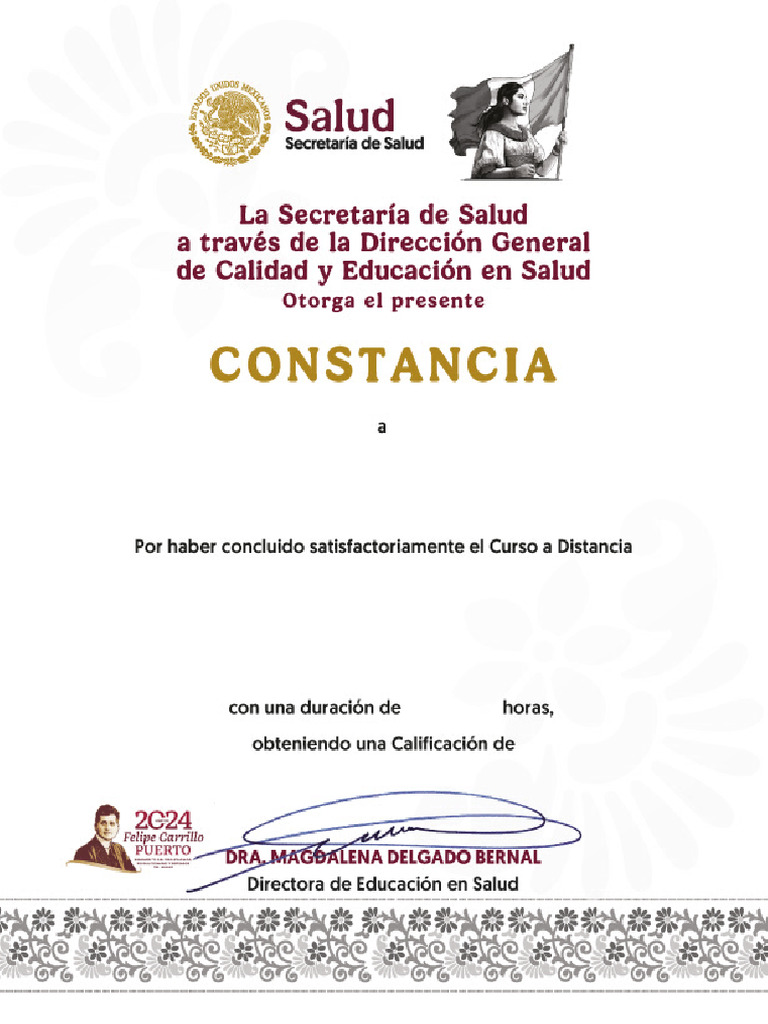 Acciones Esenciales para La Seguridad Del Paciente 2025-Constancia de Curso 2035370 | PDF