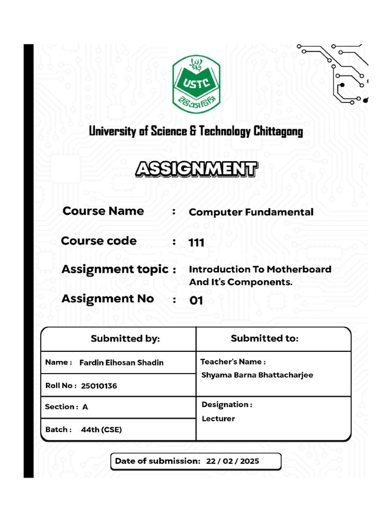 Introduction To Motherboard and Its Components. | PDF