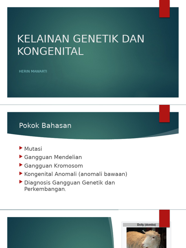 Kelainan Genetik Dan Kongenital | PDF