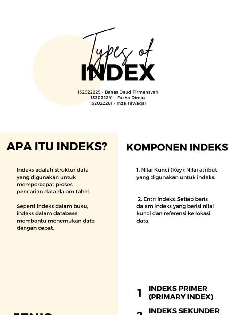 Types of Index | PDF