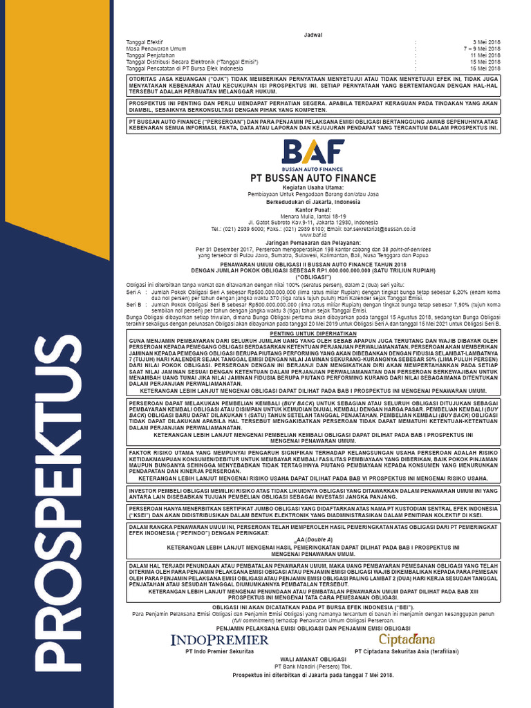 BAF Prospectus Bond II - Final (1) | PDF