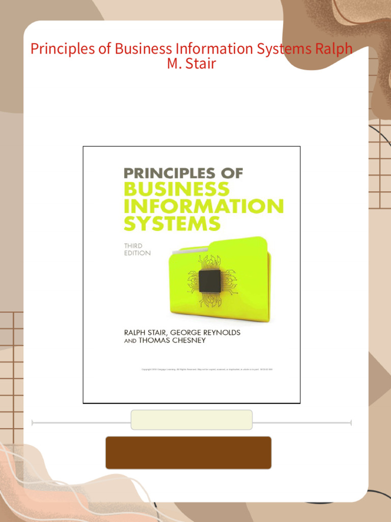 Principles of Business Information Systems Ralph M. Stair | PDF ...