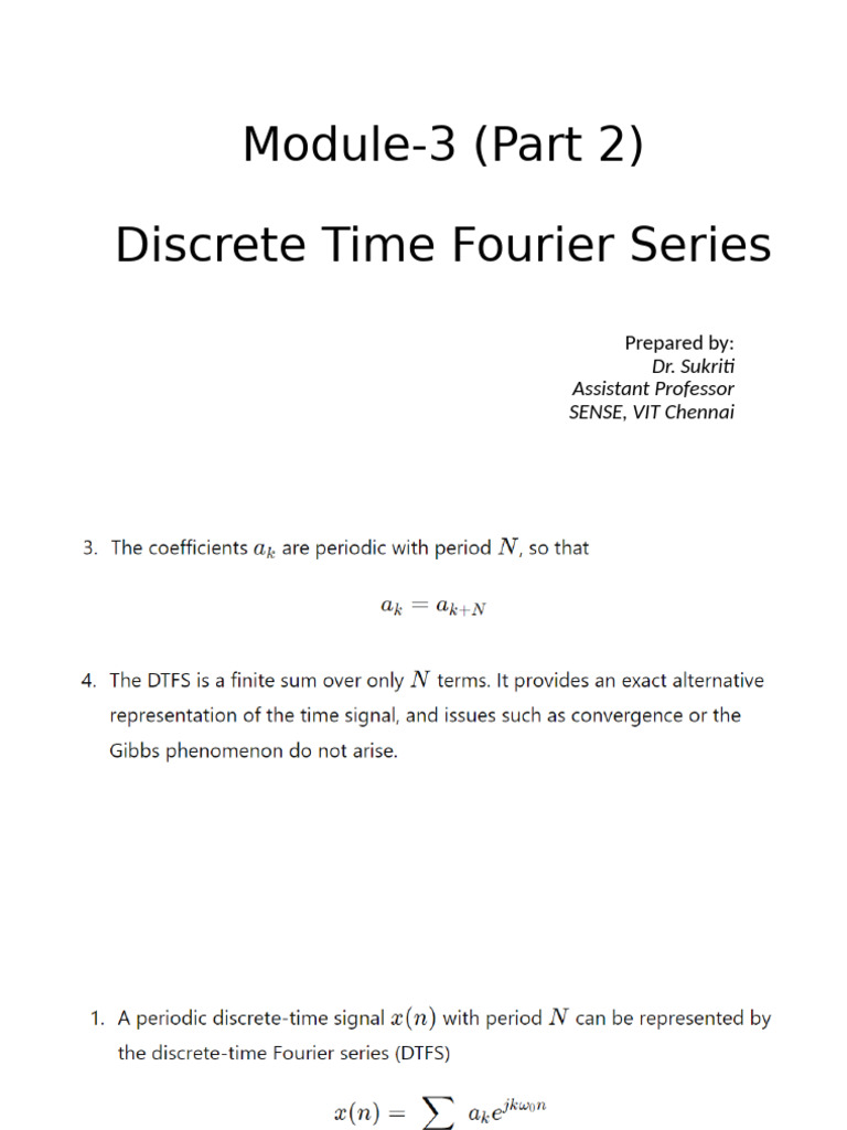 Module-3 SS Part 2 DTFS | PDF