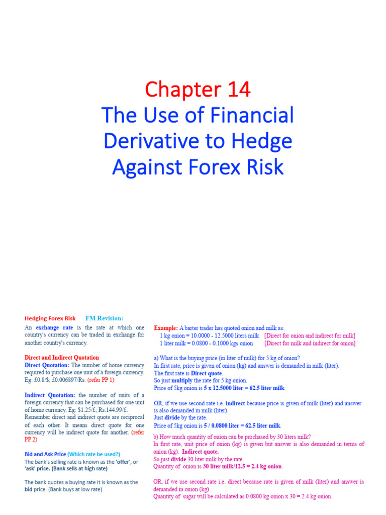 Financial Derivative For Hedging For Forex Risk | PDF | Foreign ...