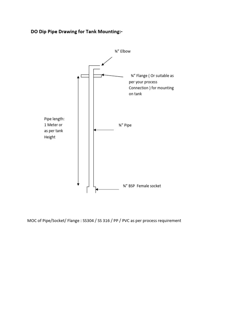 DO Dip Pipe Drawing | PDF