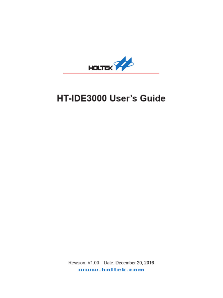 HT-IDE3000UsersGuide(1252) | PDF | Integrated Development Environment | Microcontroller